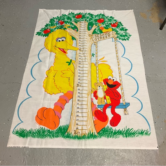 Sesame Street | Accessories | Vintage Sesame Street Fabric Panel Growth ...
